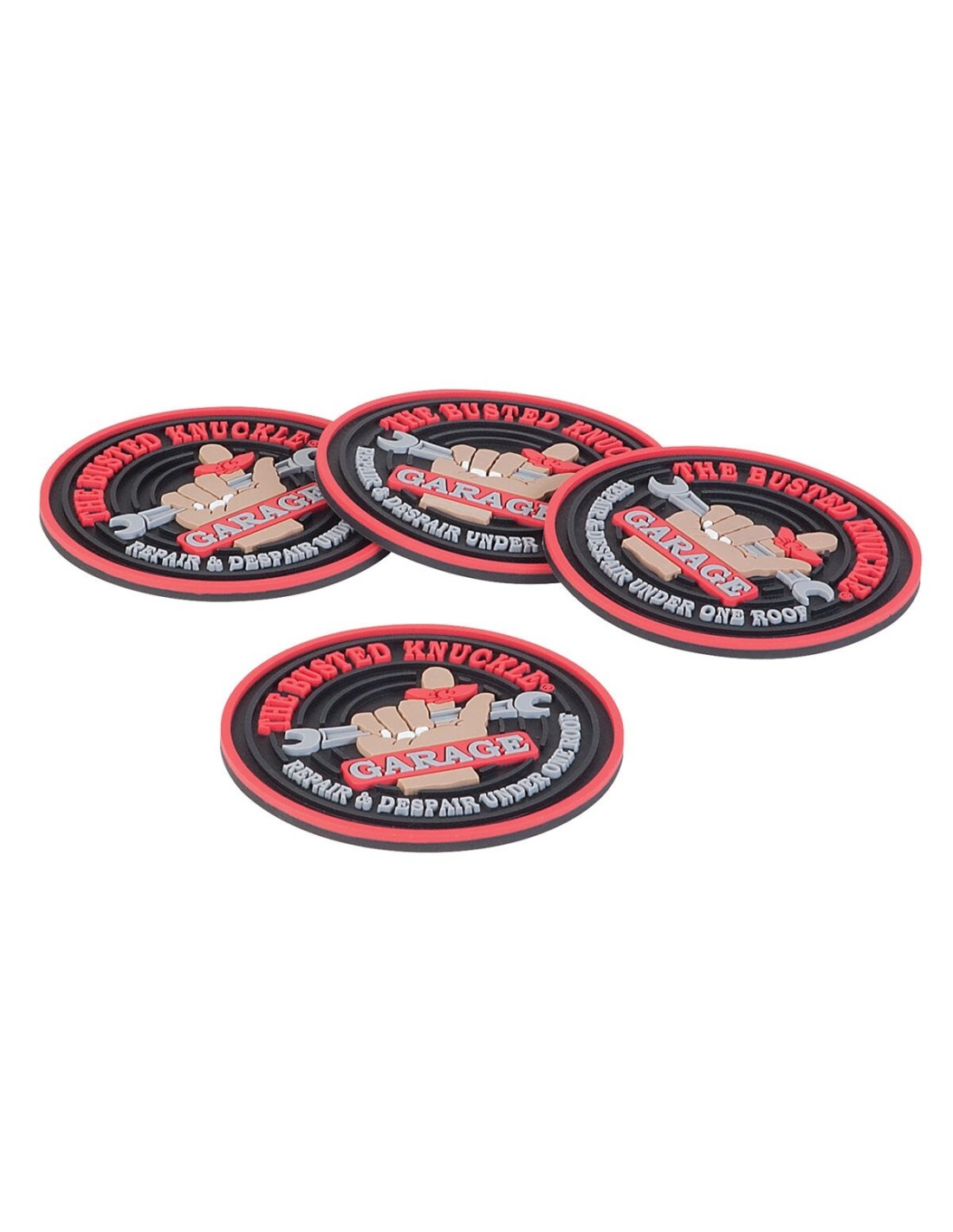 Busted Knuckle Garage Harley Davidson Rubber Coaster Set