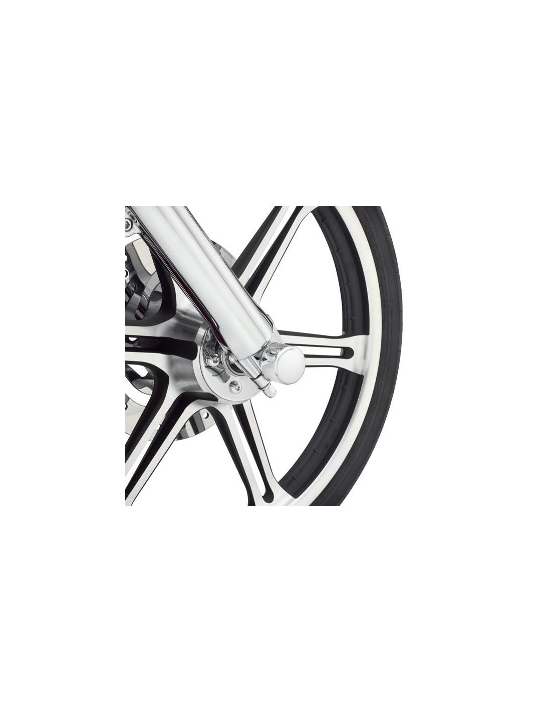 CAST CHROME FRONT AXLE COVERS HARLEY DAVIDSON Springer FXSTS